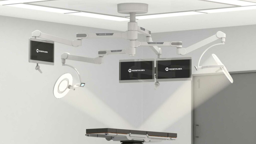 Merivaara QUAD Suspension solution for surgical lights