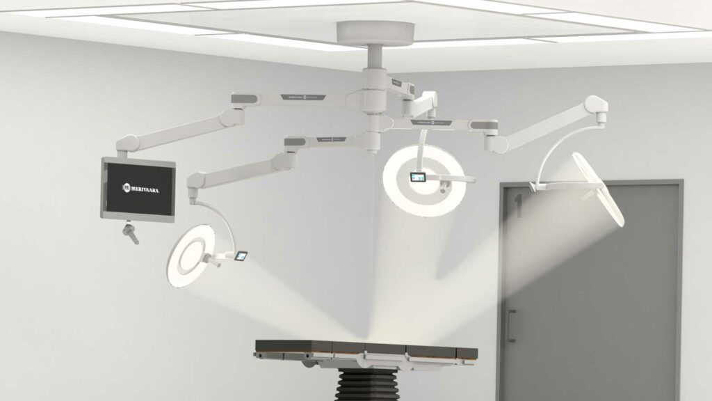 Merivaara QUAD Suspension solution for surgical lights